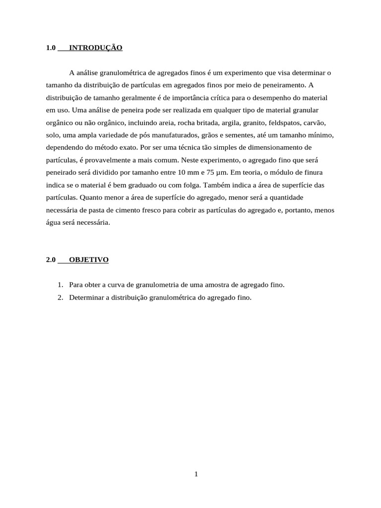 Análise de Peneiramento de Agregado Fino | PDF | Areia | Sedimentologia