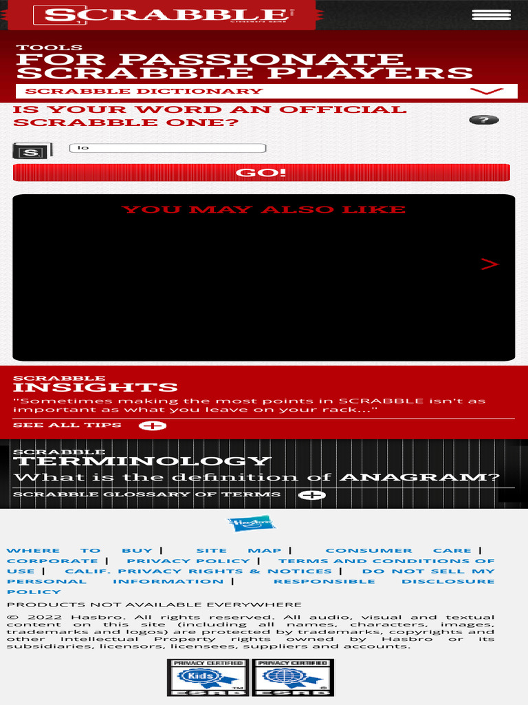 Scrabble Tools Scrabble Dictionary, Word Builder, Score Sheets and More ...