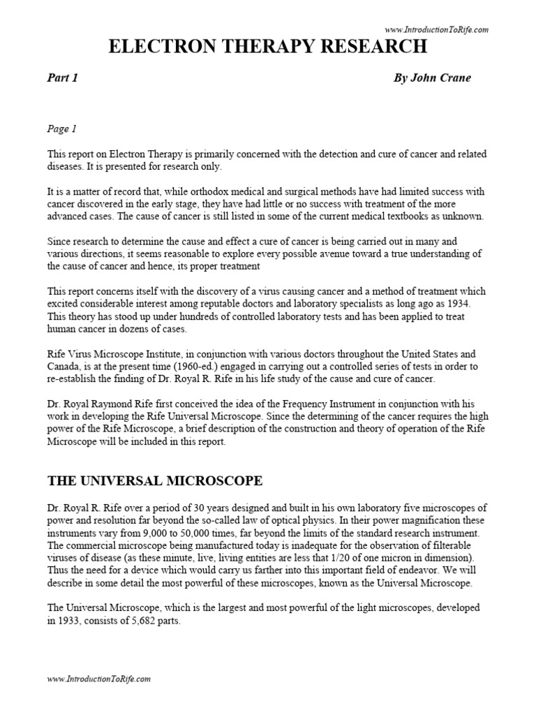 Electron Therapy Research Crane | PDF | Light | Optics