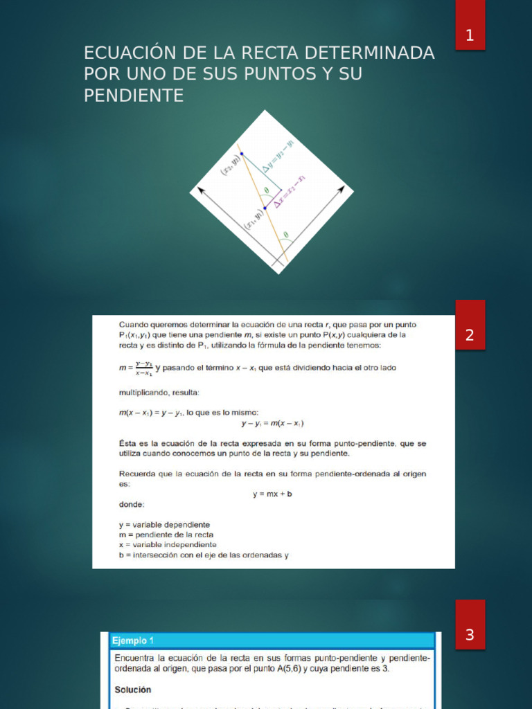 Clase2 - Ecuación de La Recta en La Forma Punto-Pendiente | PDF