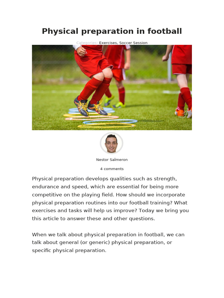 Football Training: Physical Prep Guide | PDF | Flexibility (Anatomy)