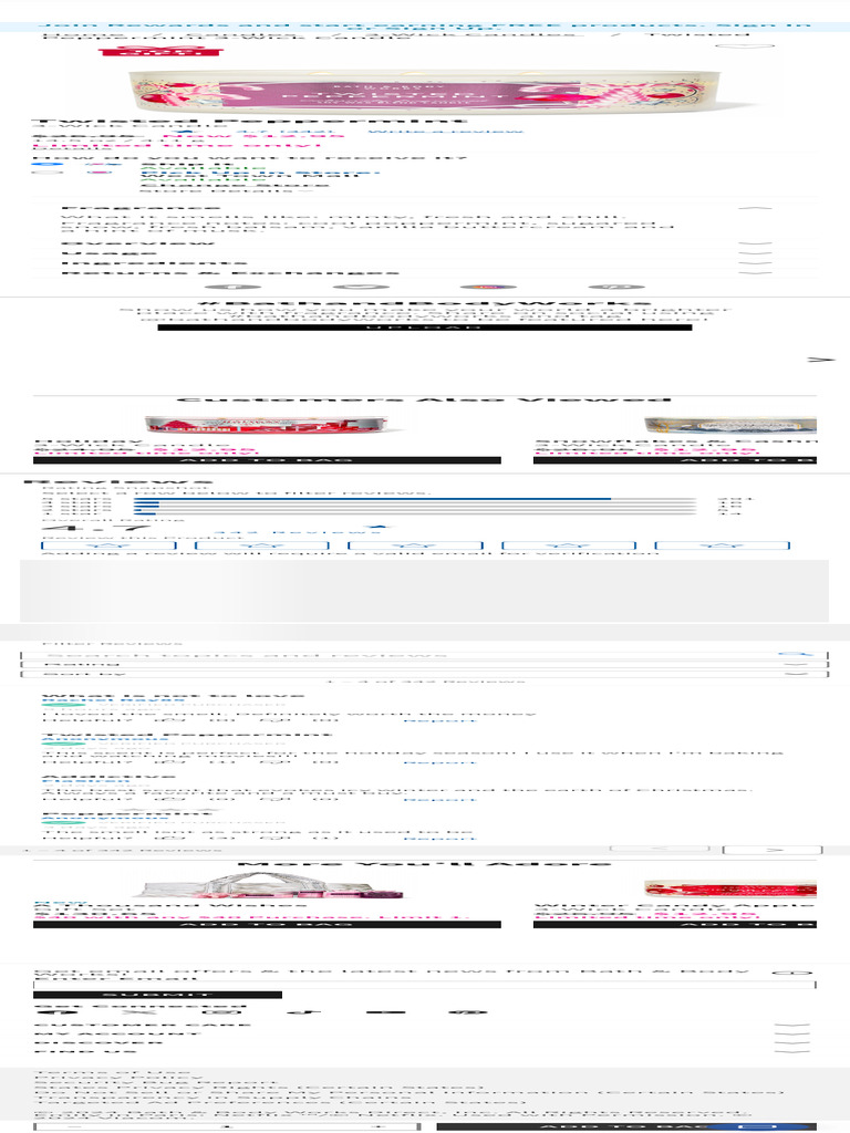 Twisted Peppermint 3-Wick Candle Bath & Body Works | PDF | Perfume