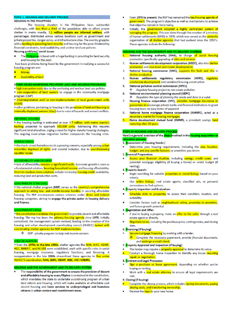 Housing Subject Passed | PDF