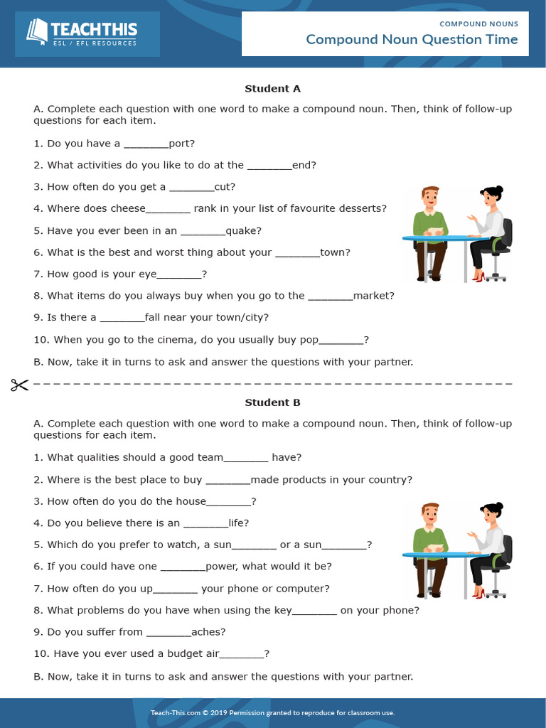 Compound Noun Question Time - Split | PDF