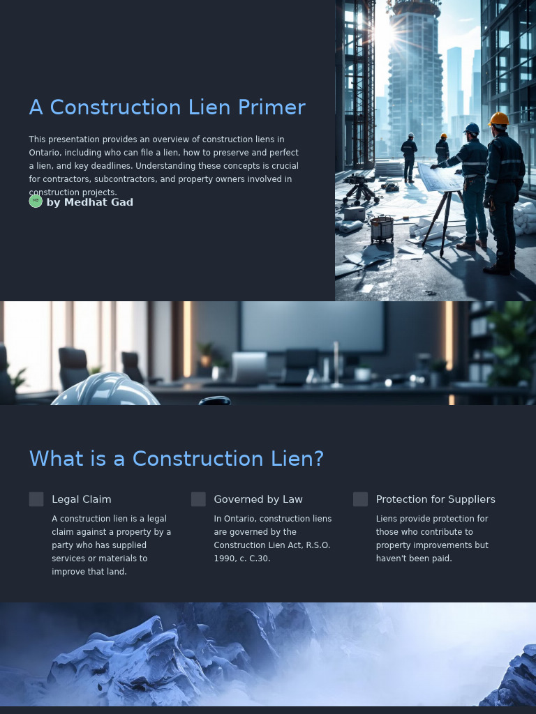 A Construction Lien Primer | PDF | Justice | Crime & Violence