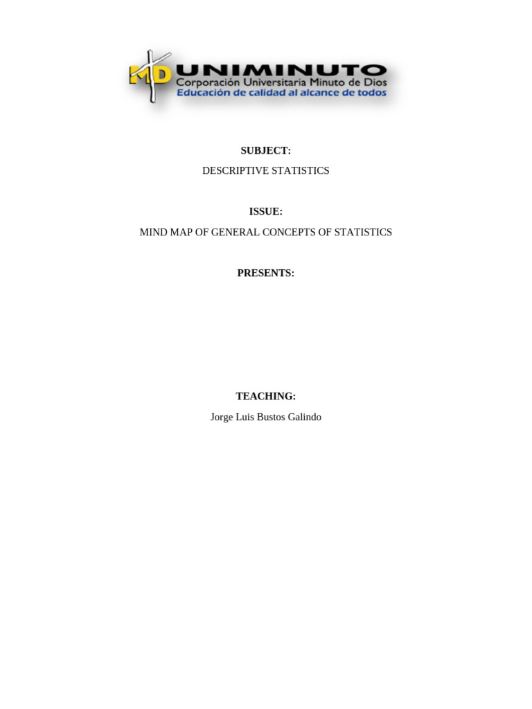 Mental Map of Statistical Concepts | PDF | Statistics | Descriptive ...