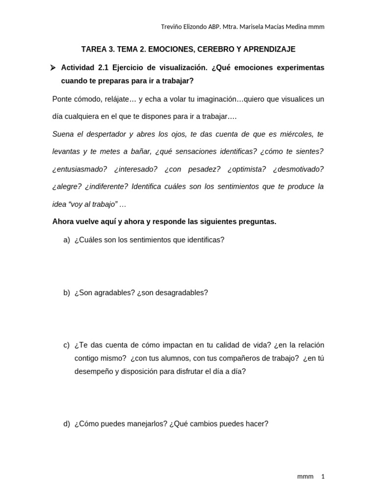 Emociones y Aprendizaje en Docencia | PDF