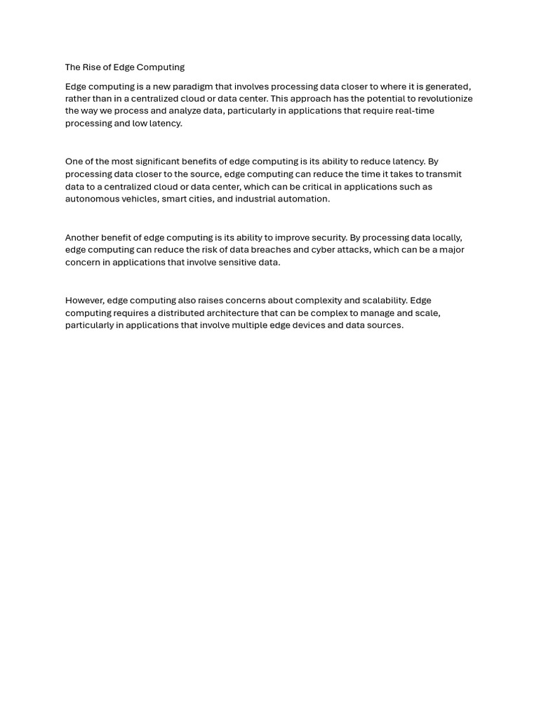 The Rise of Edge Computing | PDF