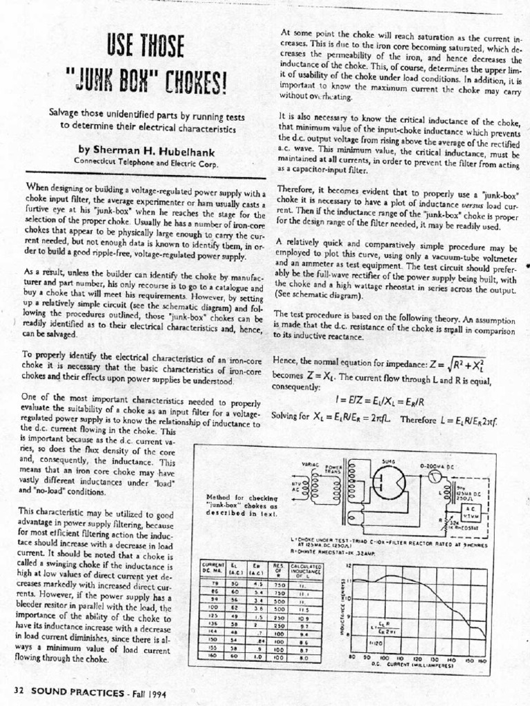 Measuring Unknown Choke | PDF