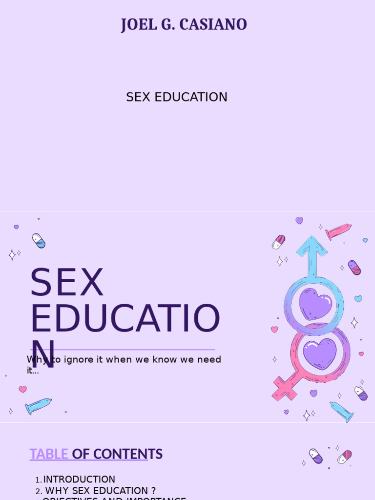 Importance of Comprehensive Sex Education | PDF | Sex Education ...