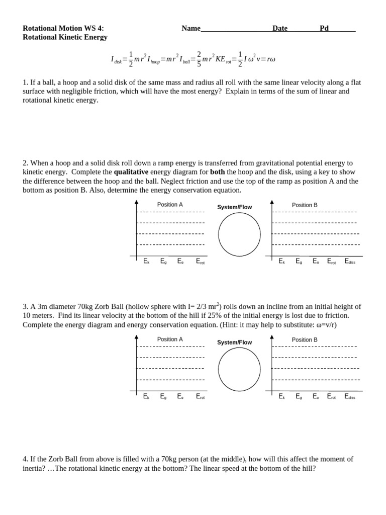 Disc Impmom | PDF | Kinetic Energy | Friction