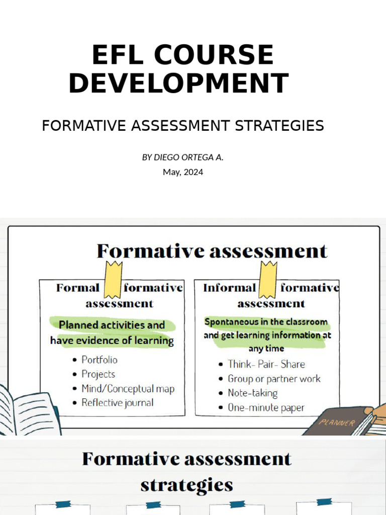 Formative Assessment Strategies EFL COURSE DEVELOPMENT | PDF