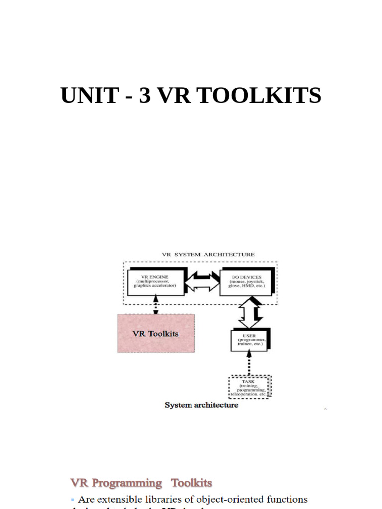 AR VR Unit 3 - VR Programming | PDF
