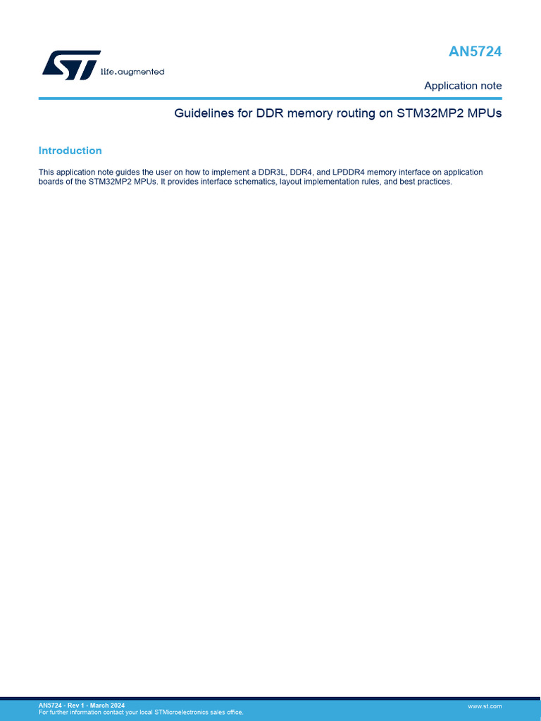 An5724 Guidelines For DDR Memory Routing On Stm32mp2 Mpus ...