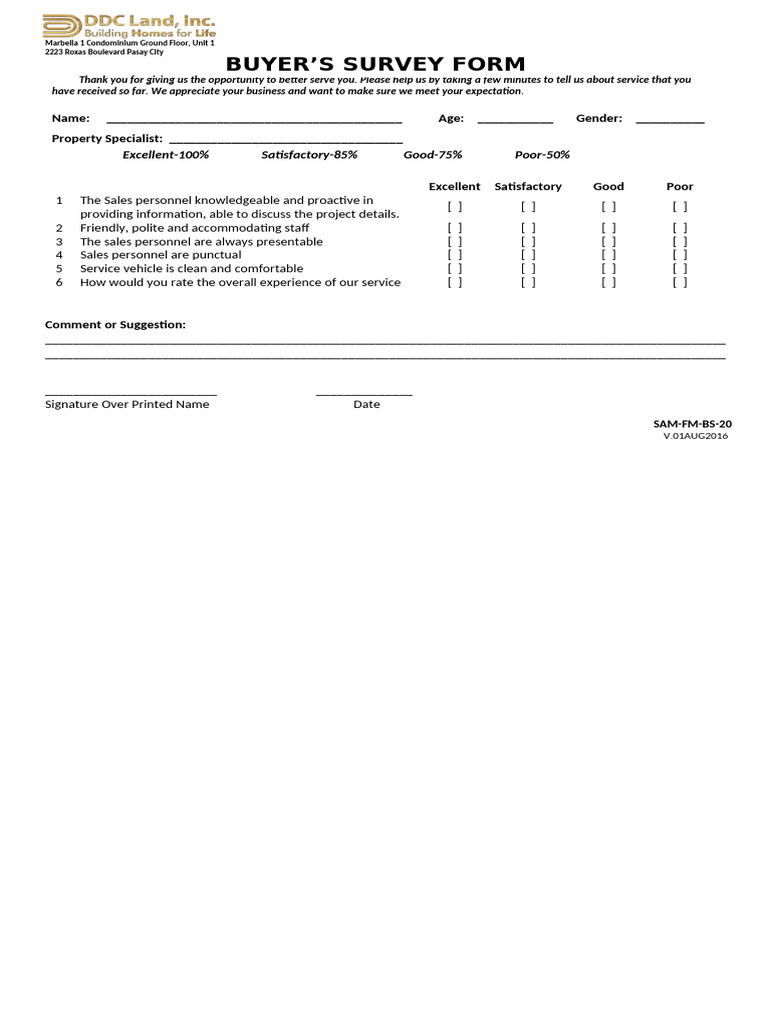 1 survey forms | PDF