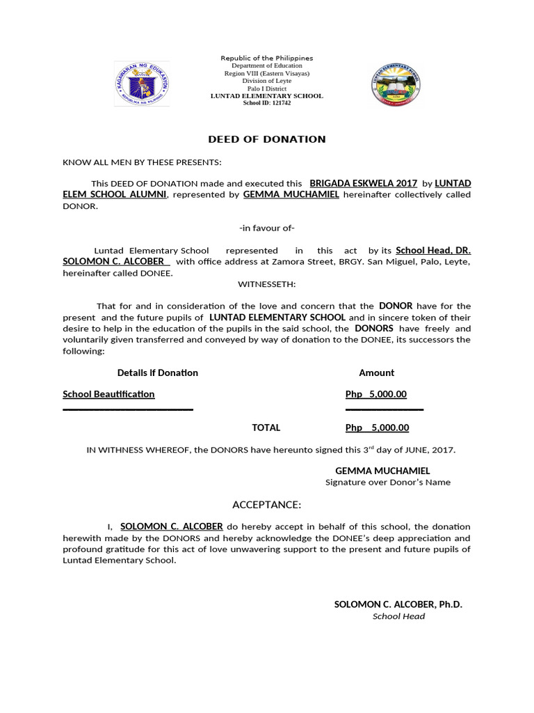 DEED-OF-DONATION-FORM_2 | PDF