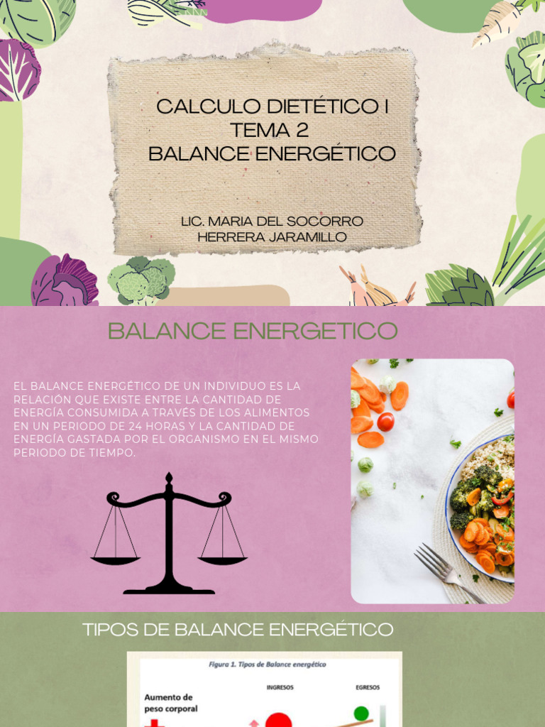 Balance Energético y Metabolismo | PDF | Dieta | Metabolismo