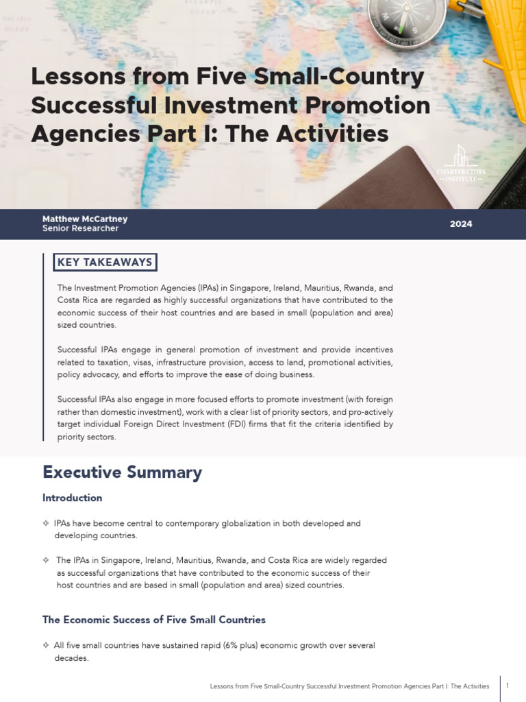 Successful Investment Promotion Strategies | PDF | Foreign Direct ...