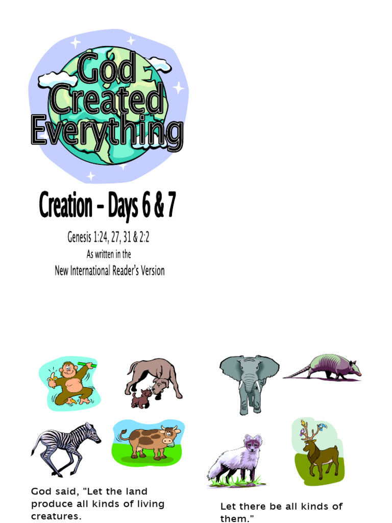 Creation Days 6 7 Booklet | PDF