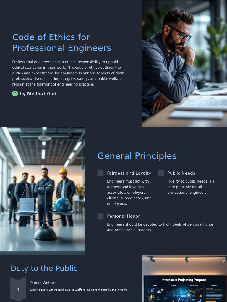 Ethics Code for Professional Engineers | PDF | Integrity | Conflict Of ...