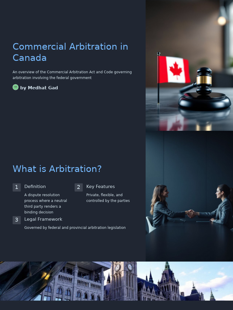 Overview of Commercial Arbitration in Canada | PDF | Arbitration | Justice