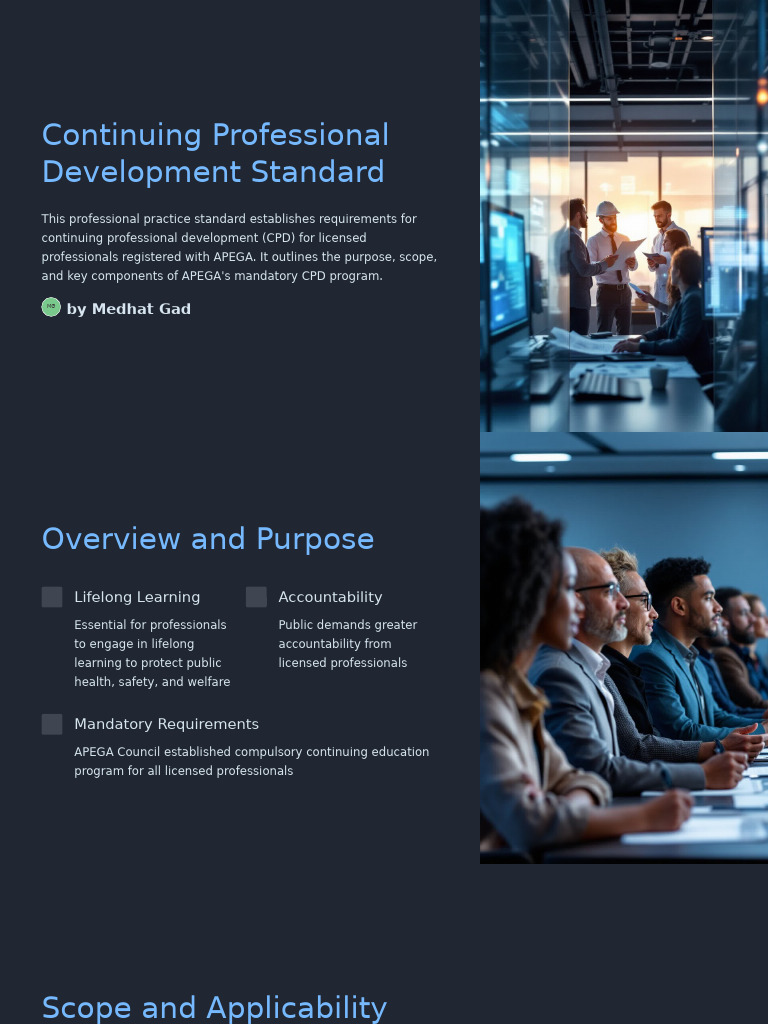 Continuing Professional Development Standard | PDF | Professional Development