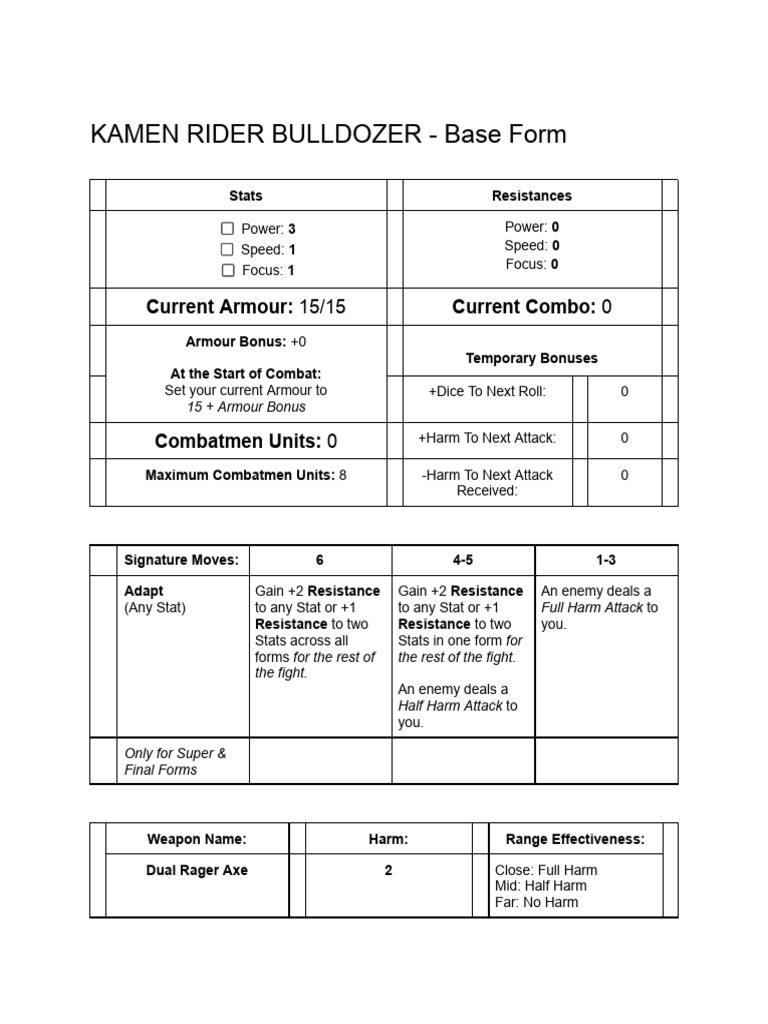 FIGHTING FORM SHEET | PDF | Gaming