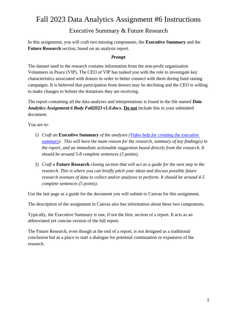 Fall 2023 Data Analytics Assignment Guide | PDF | Analytics | Data Analysis