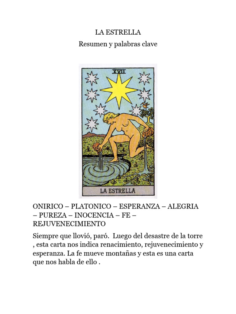 Significado de La Estrella en el Tarot | PDF