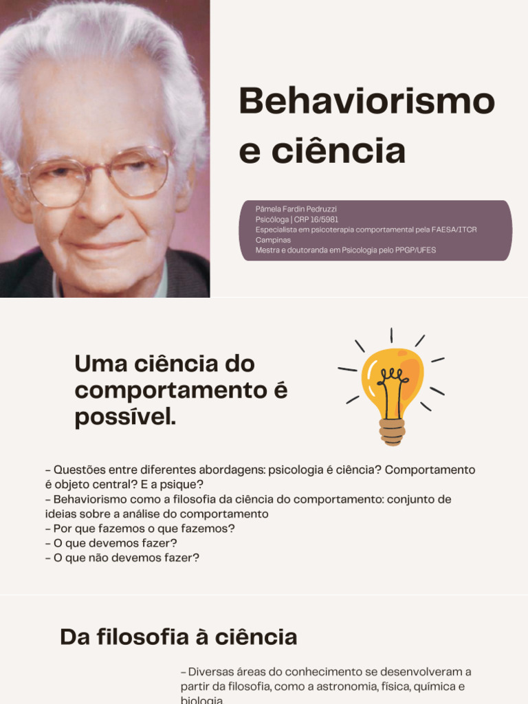 Slide - C1 - 1 - Behaviorismo e Ciência | PDF