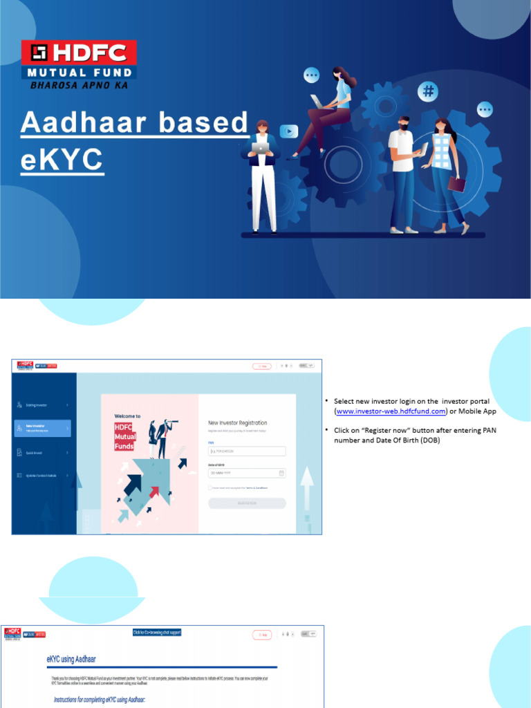 EKYC Step-By-Step Guide For HDFC MF Investors | PDF | Access Control | Computing