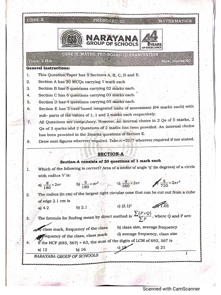 Pre board 3 CBSE QP | PDF