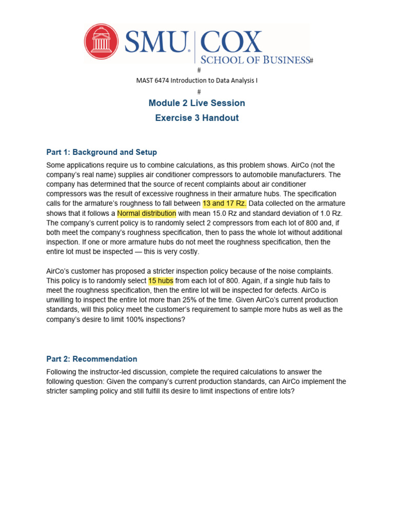 2 Live Session Exercise 3 Handout | PDF