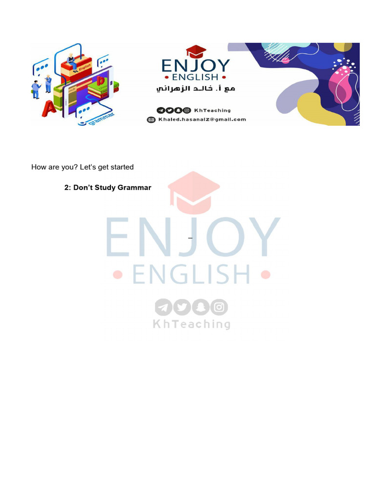 Method 2 For Excellent English Speaking | PDF
