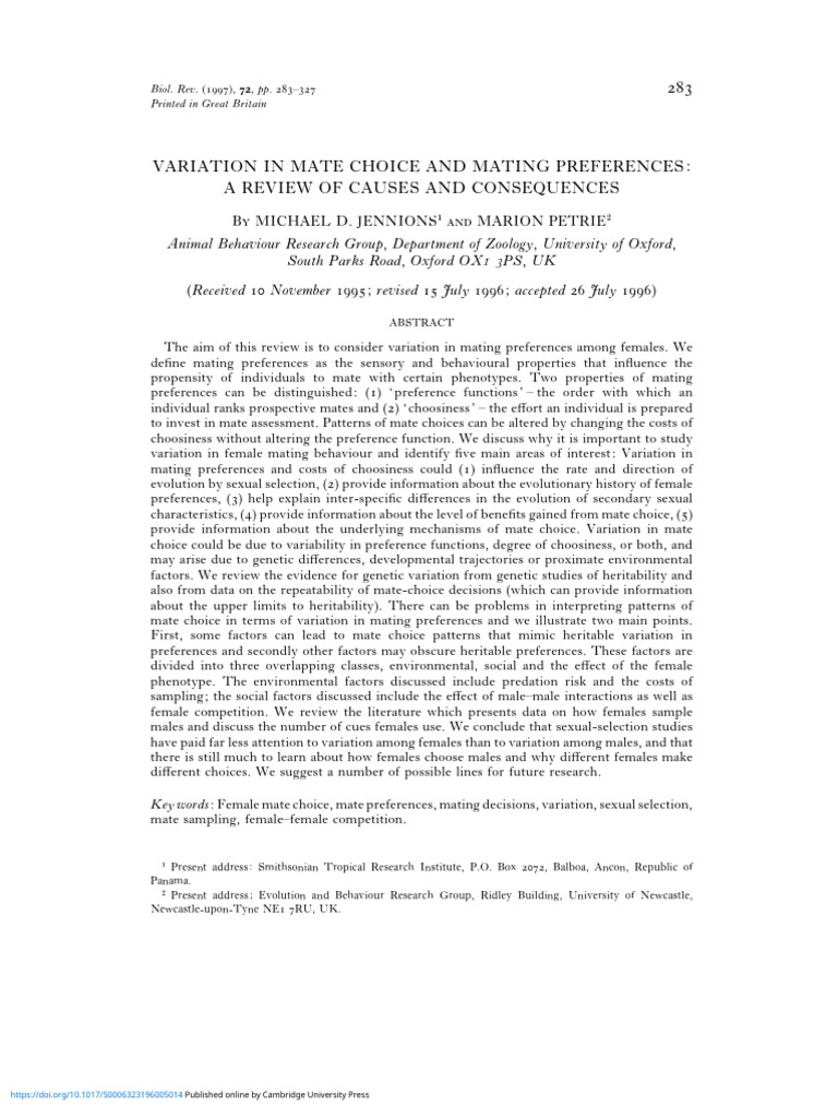 variation-in-mate-choice-and-mating-preferences-a-review-of-causes-and ...