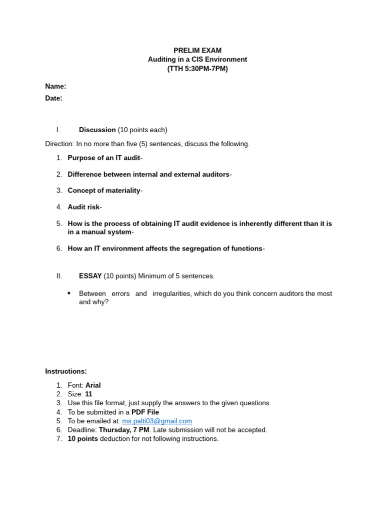 PRELIM-EXAM-CIS | PDF