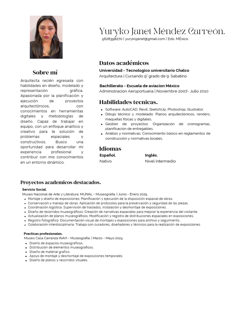 CVYuryko Janet Méndez Carreón | PDF | Diseño | Planificación