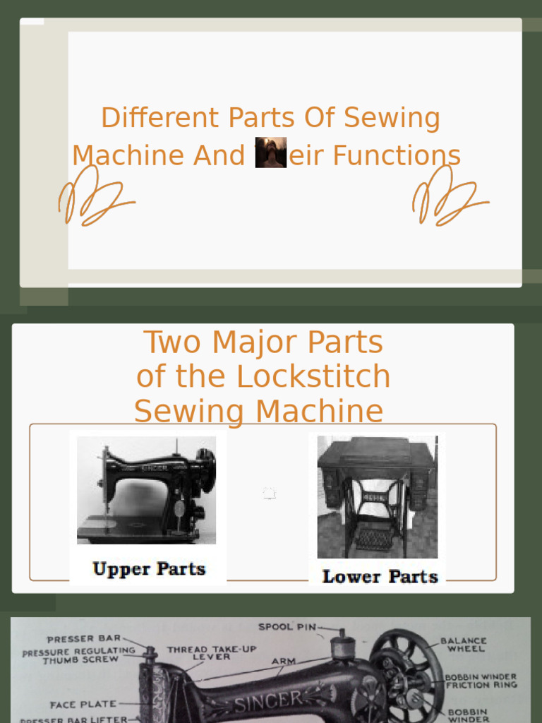 4.different Parts of Sewing Machine 1 | PDF | Sewing Machine | Textile Arts