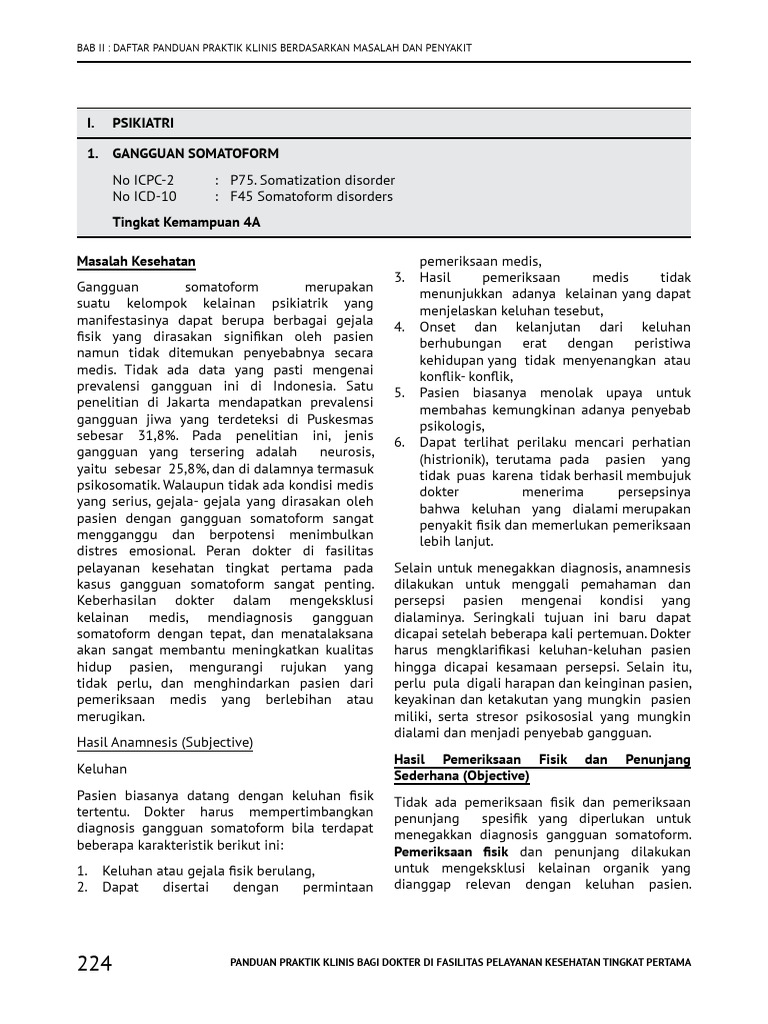 I. Psikiatri Hal 243-255 PDF Panduan Praktik Klinis (PPK) - Dokter Fasilitas Layanan Kesehatan ...