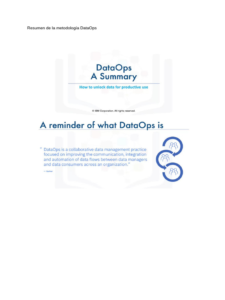 Metodología DataOps: Guía Resumida | PDF | Informática