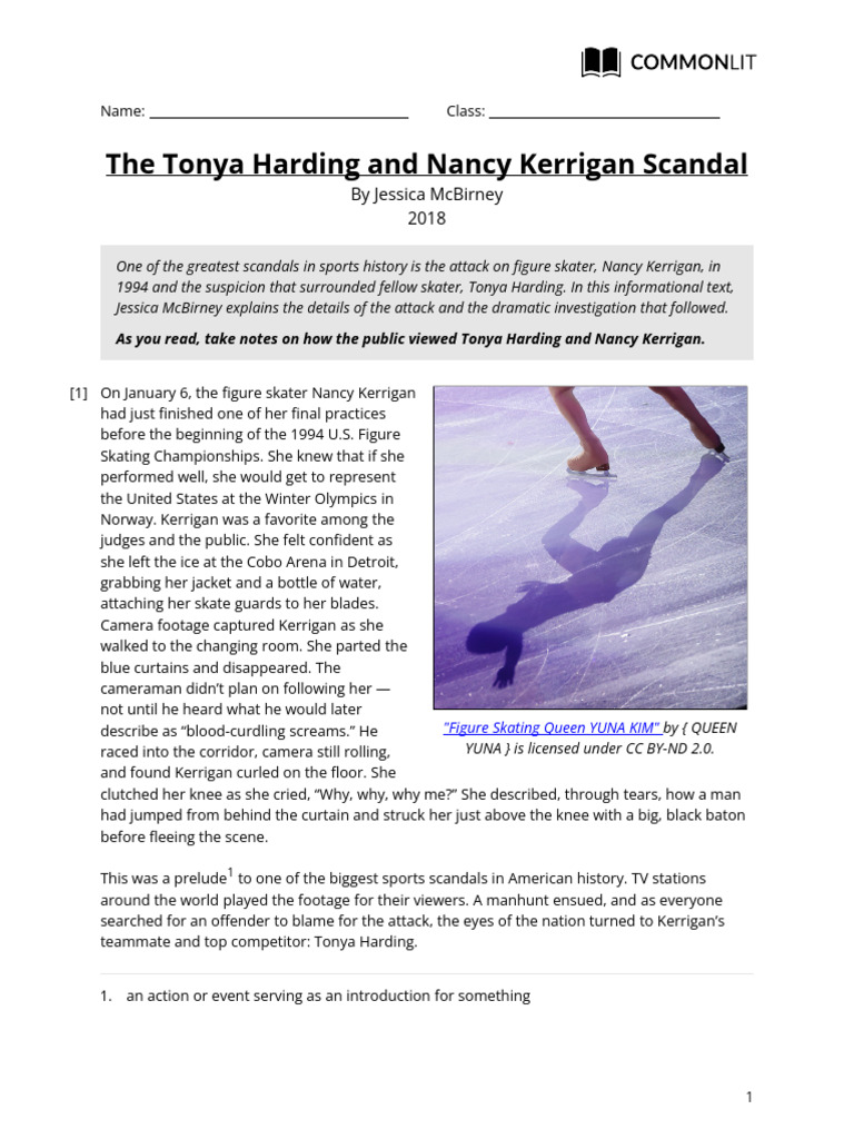 Tonya Harding and Nancy Kerrigan Scandal | PDF | Figure Skating