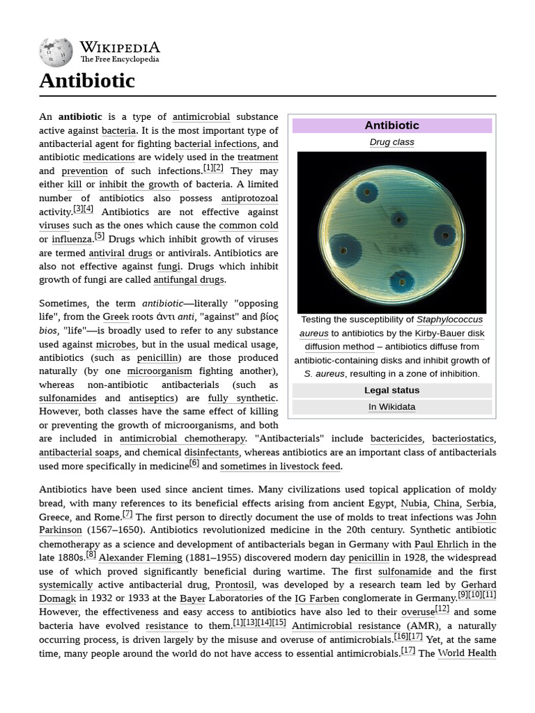 Antibiotic | PDF | Antimicrobial Resistance | Bacteriophage