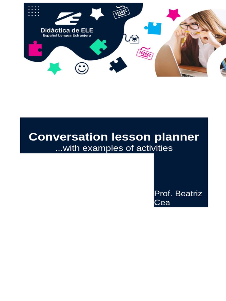 Conversation Class Planner... With Examples of Activities | PDF ...