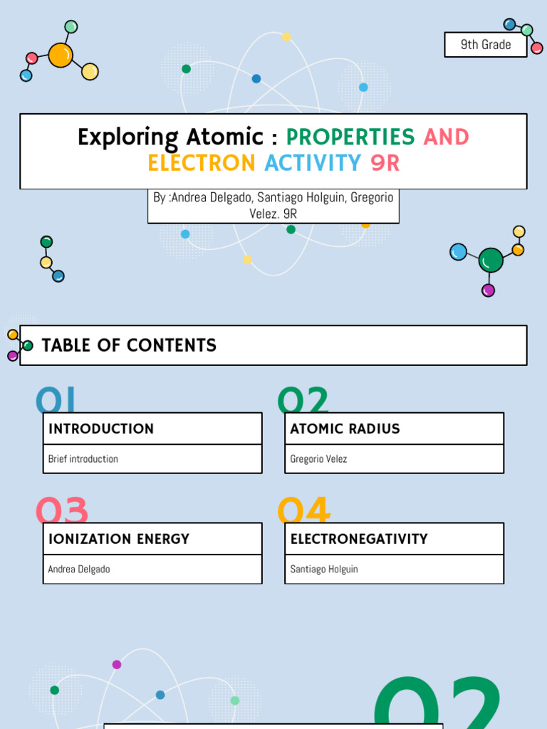 Exploring Atomic Properties and Electron Activity-Andrea Delgado ...