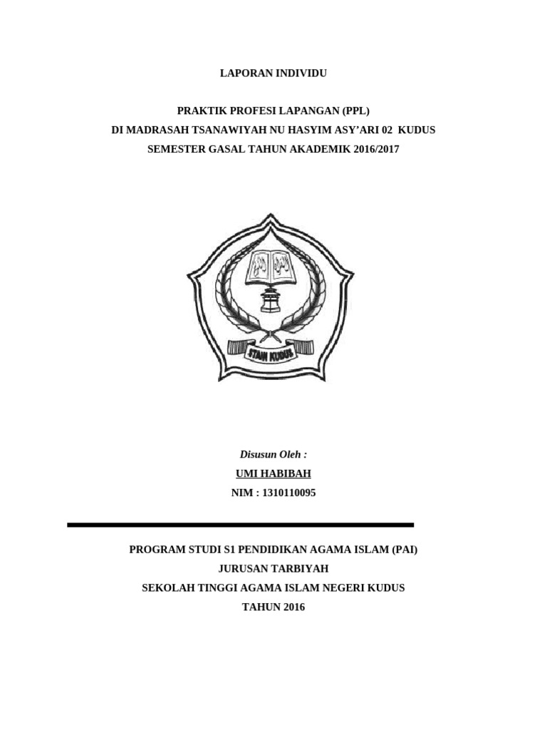 Laporan PPL Pendidikan Agama Islam Kudus | PDF