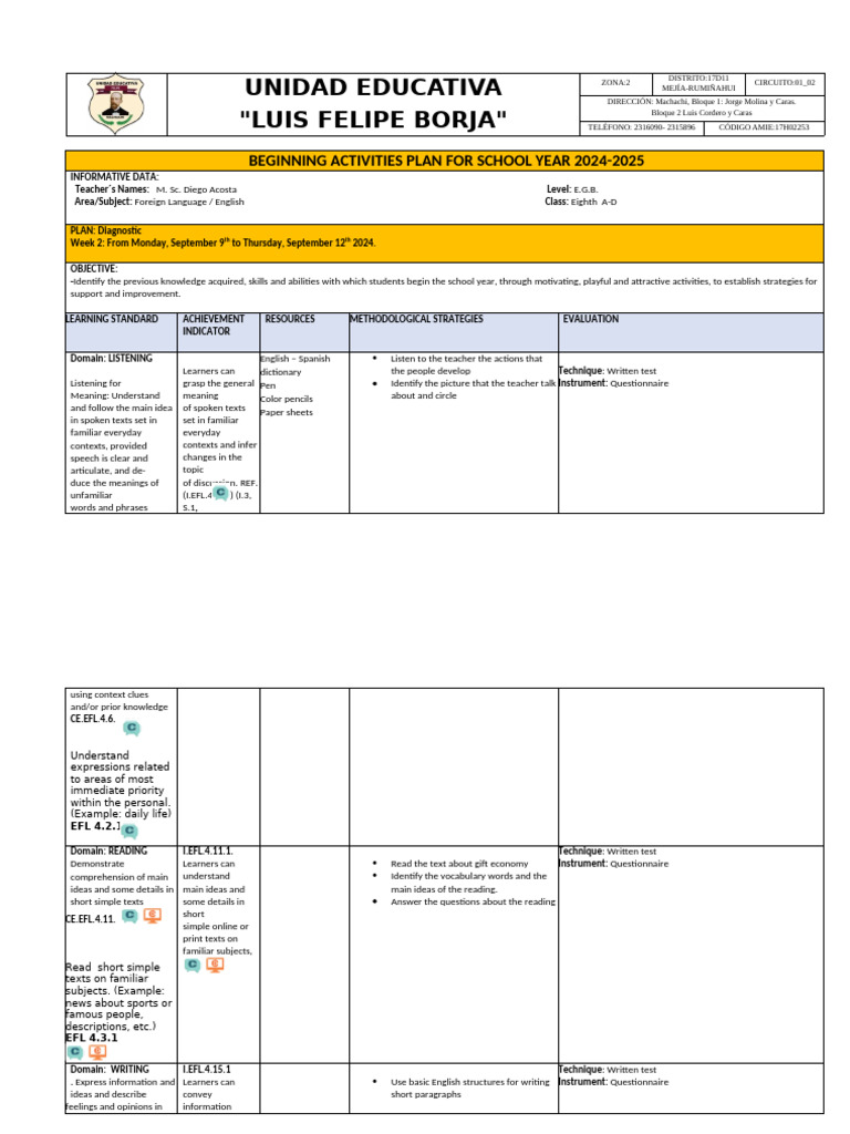 8TH - Final - DIAGNOSTIC - REINFORCEM | PDF | Reading Comprehension | Vocabulary