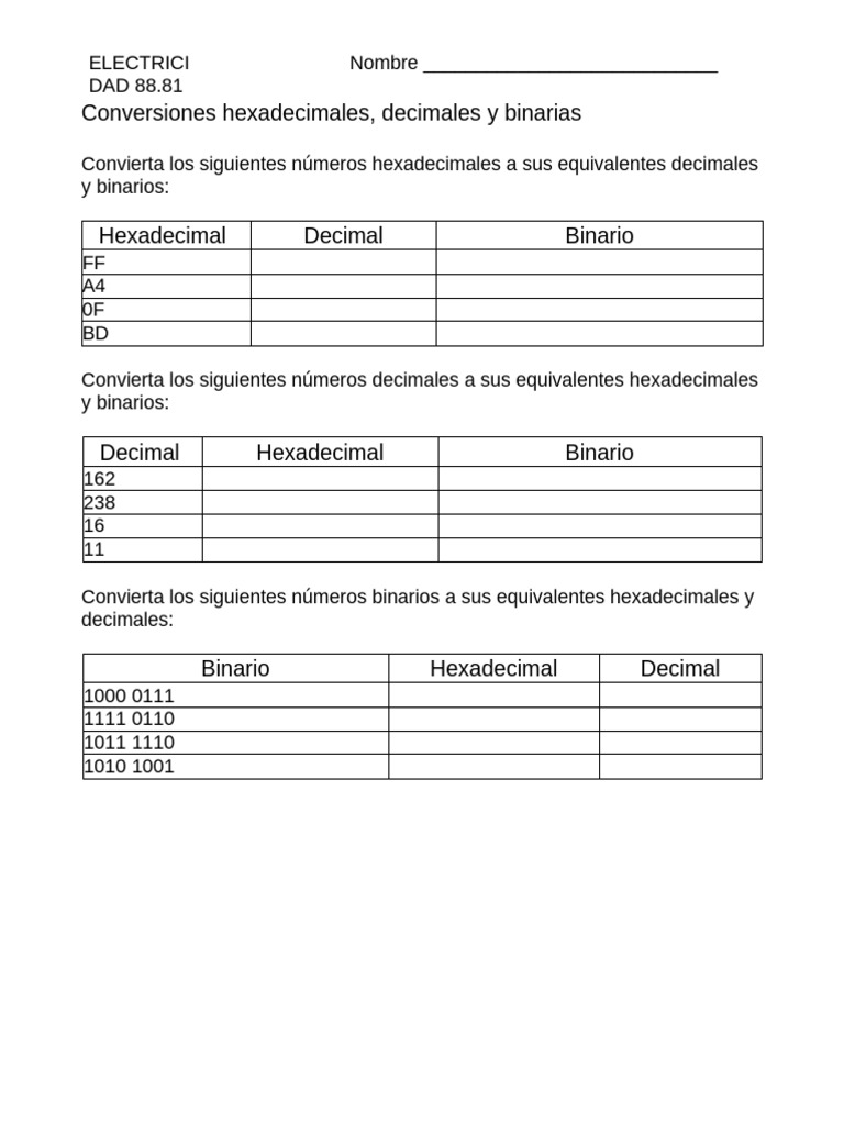 Conversión de 00111111 a decimal | PDF | Gottfried Wilhelm Leibniz ...