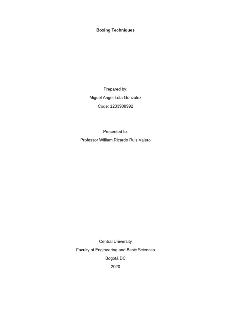 Boxing Techniques | PDF | Elbow