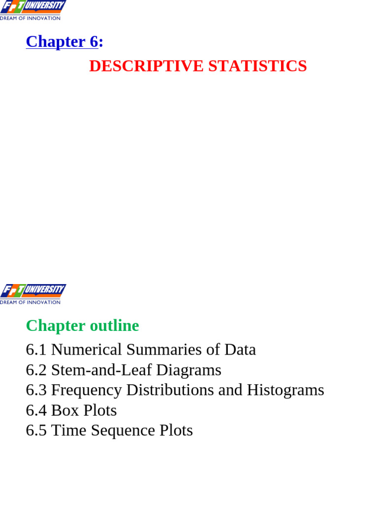Chapter 6_Descriptive Statistics | PDF | Mode (Statistics) | Histogram