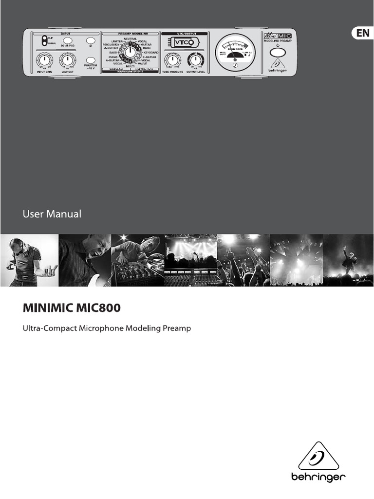 Behringer Minimic MIC800 Instrukcja PL | PDF